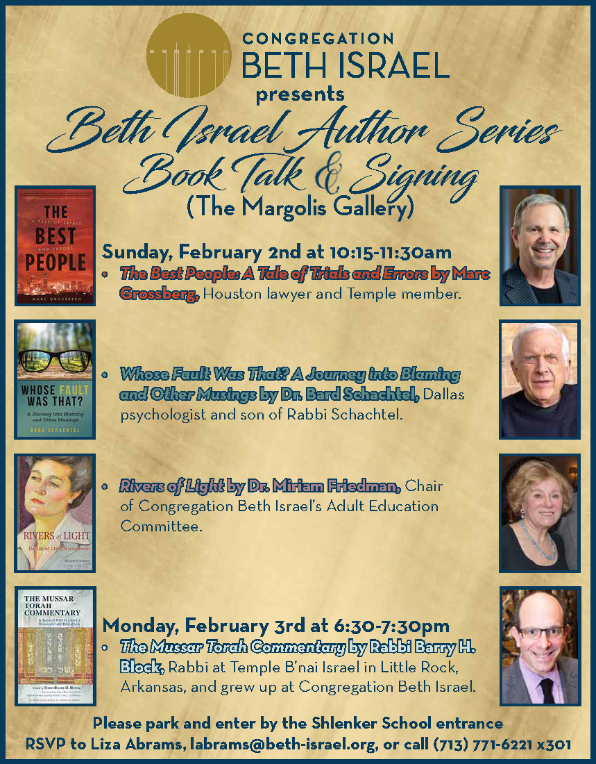 Beth Israel Author Series (part 1) - Congregation Beth Israel