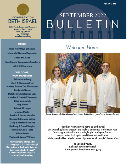 The Bulletin - Congregation Beth Israel